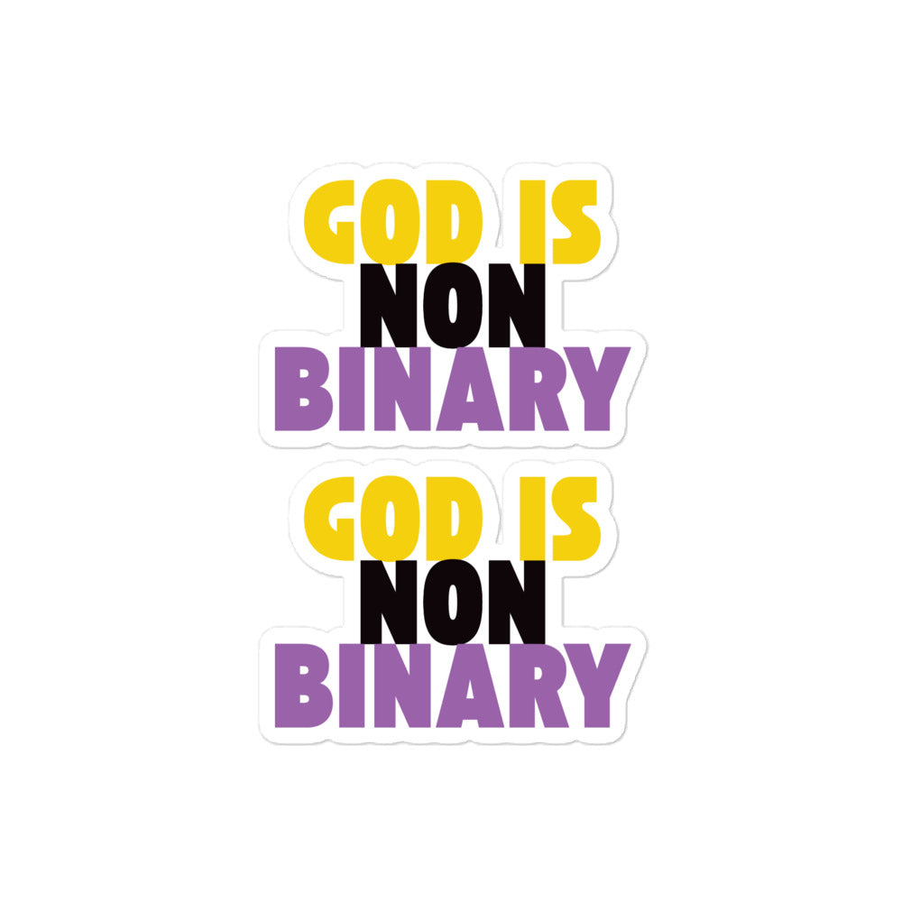God is Nonbinary - 2 Sticker Pack – Pavlovitz Design